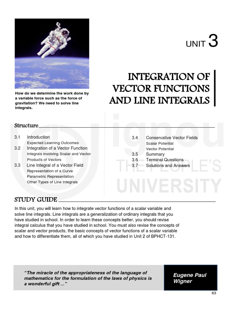 Vector Function Integration Guide | PDF | Integral | Vector Space