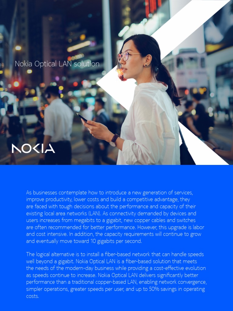 Nokia Optical LAN Solution Brochure EN | PDF | Computer Network | Electrical Engineering