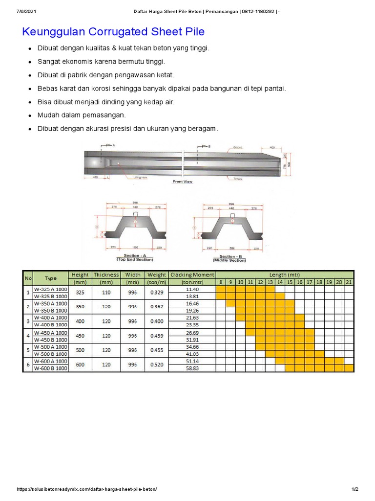 Brosur Sheet Pile | PDF