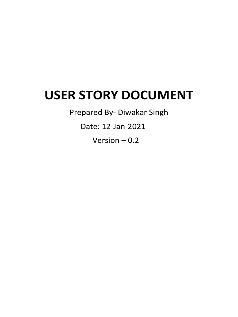 User Story Document | PDF | Password | Banks