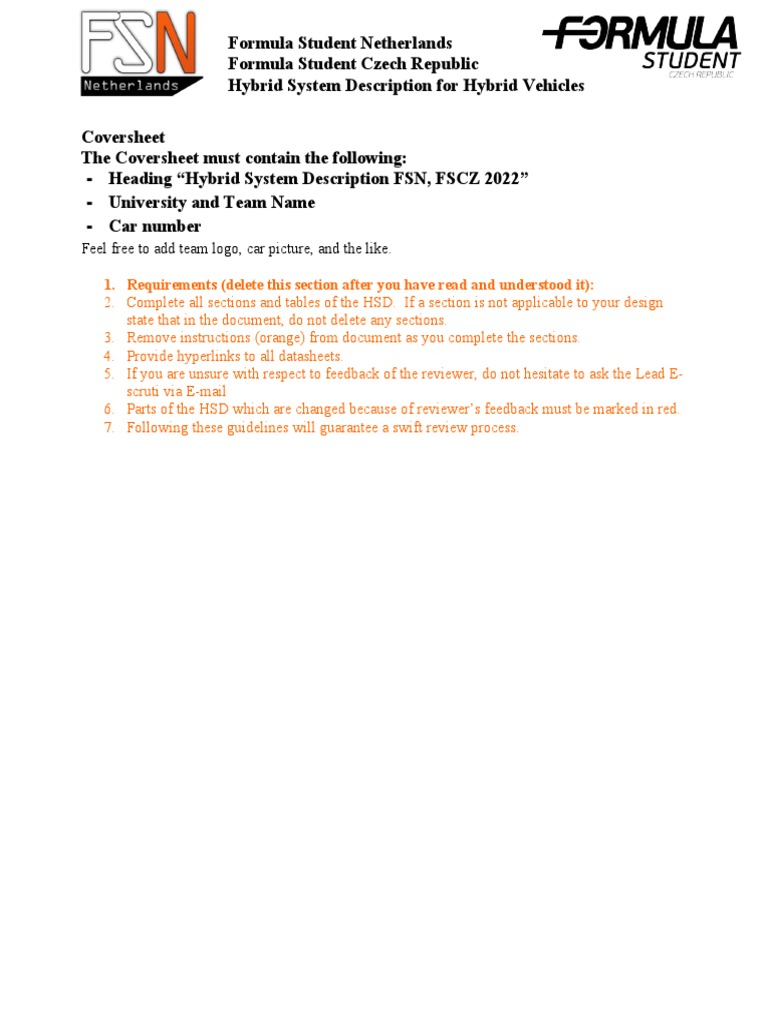 2022 Hybrid System Description Template | PDF | Fuse (Electrical) | Battery Charger