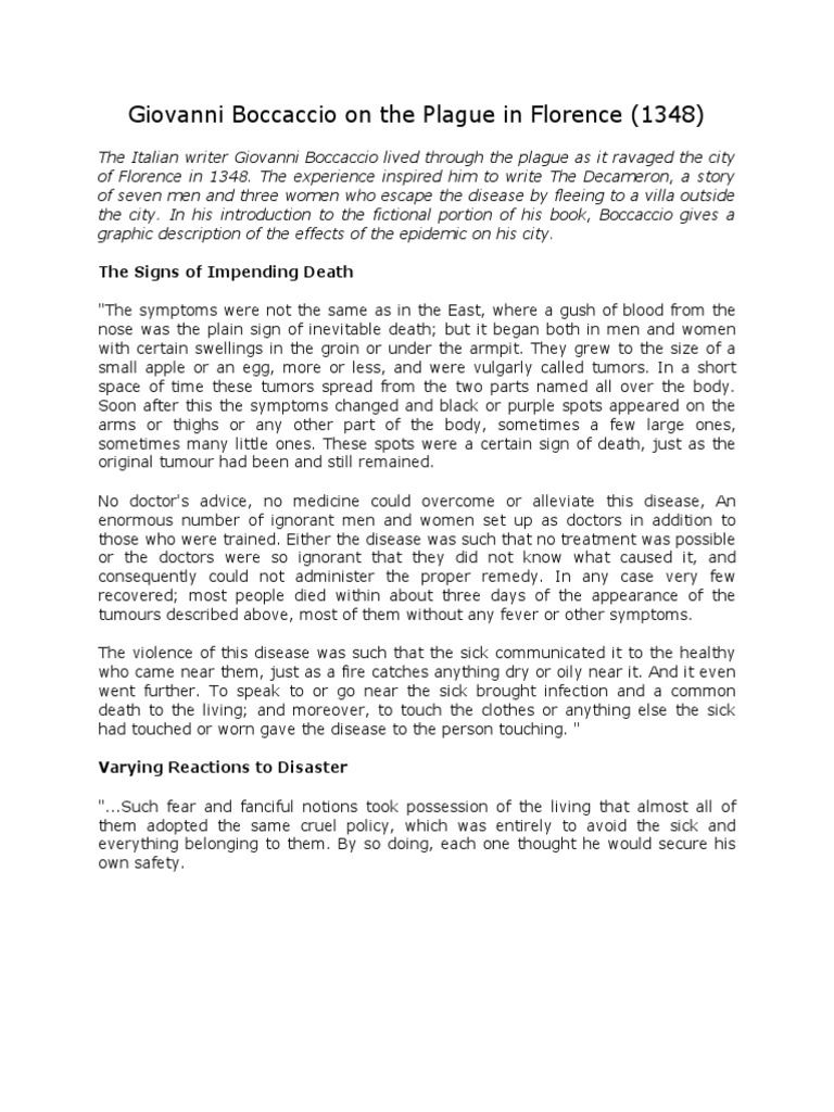 Giovanni Boccaccio | PDF | Odor | The Decameron
