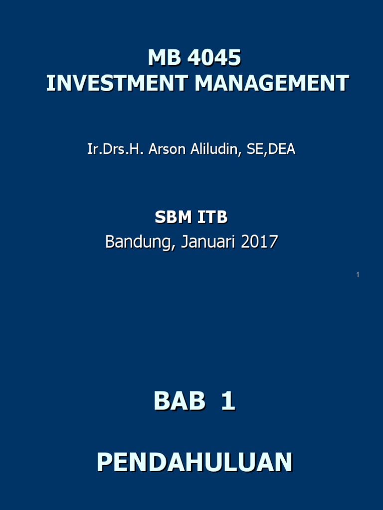 MB 4045 - Investment Management | PDF