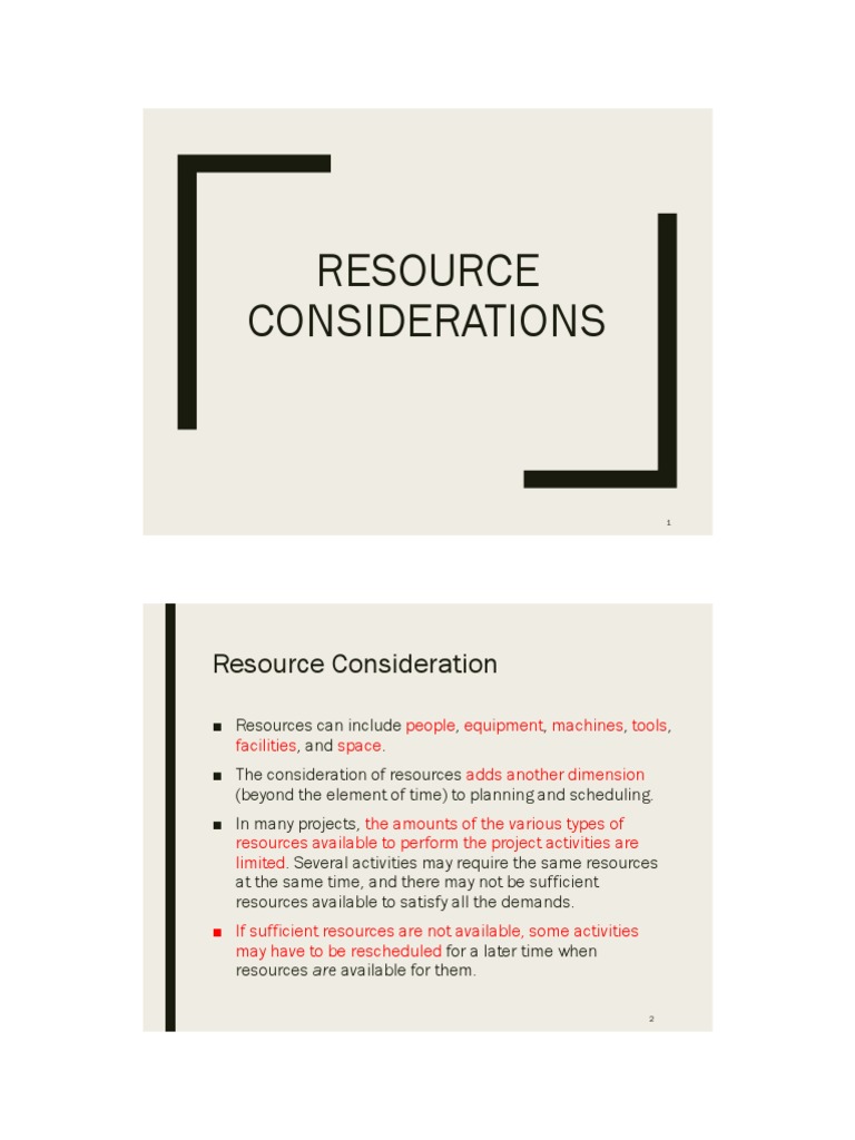 Ch08 - Resource Considerations | PDF | Scheduling (Computing) | Project ...