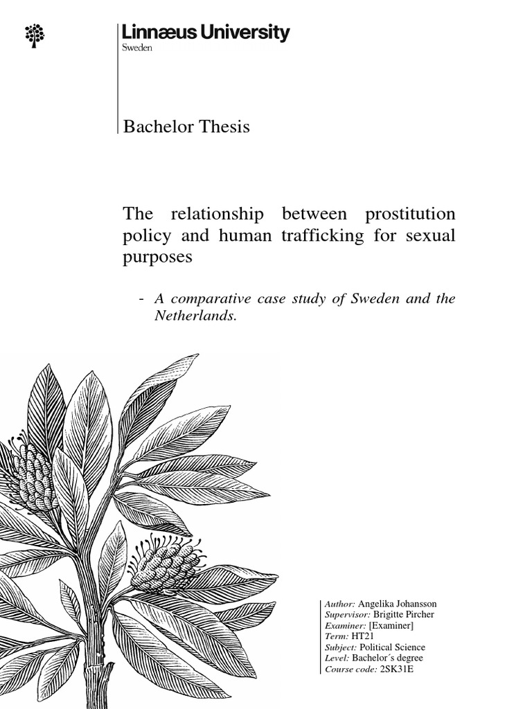 The Relationship Between Prostitution Policy And Human Trafficking For