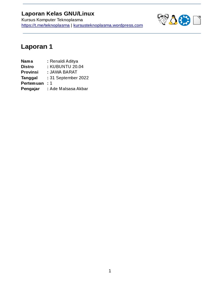 Laporan 1 Renaldi Jabar | PDF