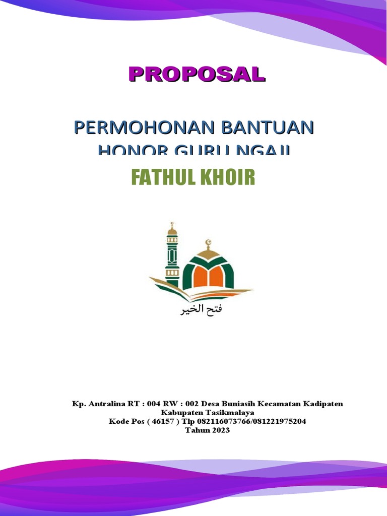 Proposal Pengajuan Bantuan | PDF
