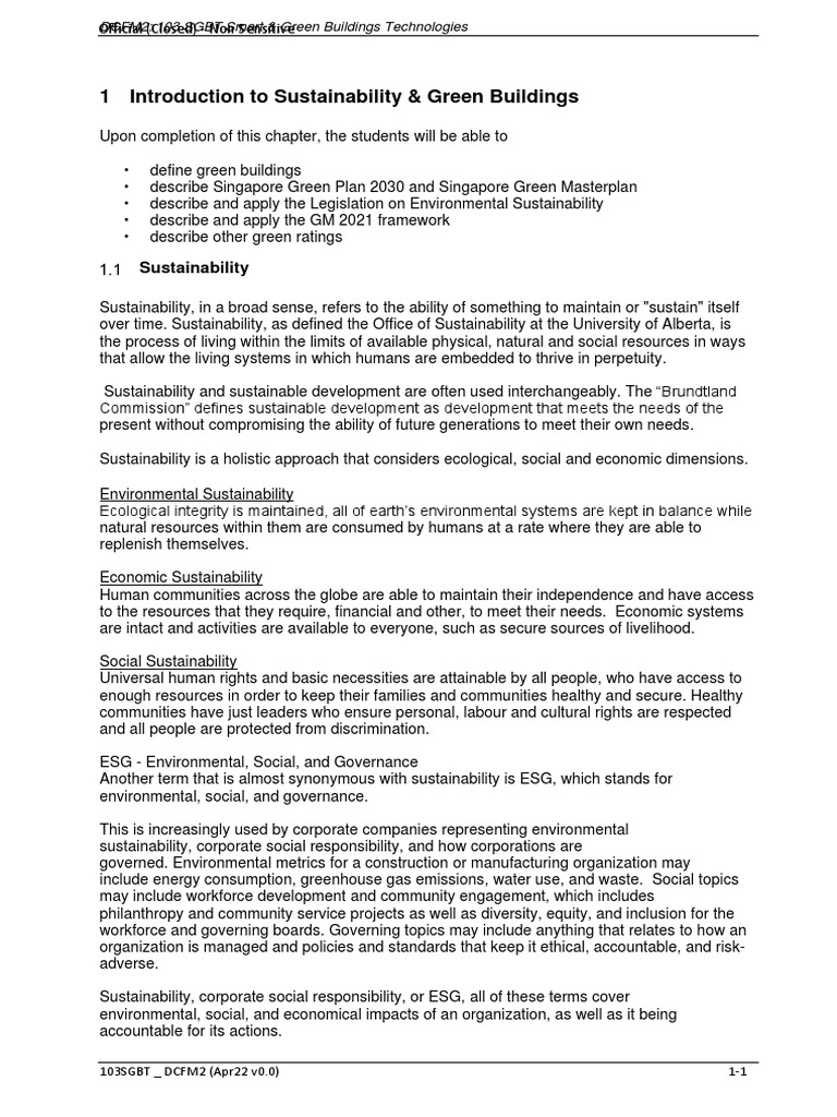 Introduction To Sustainability & Green Buildings | Download Free PDF | Green Building ...