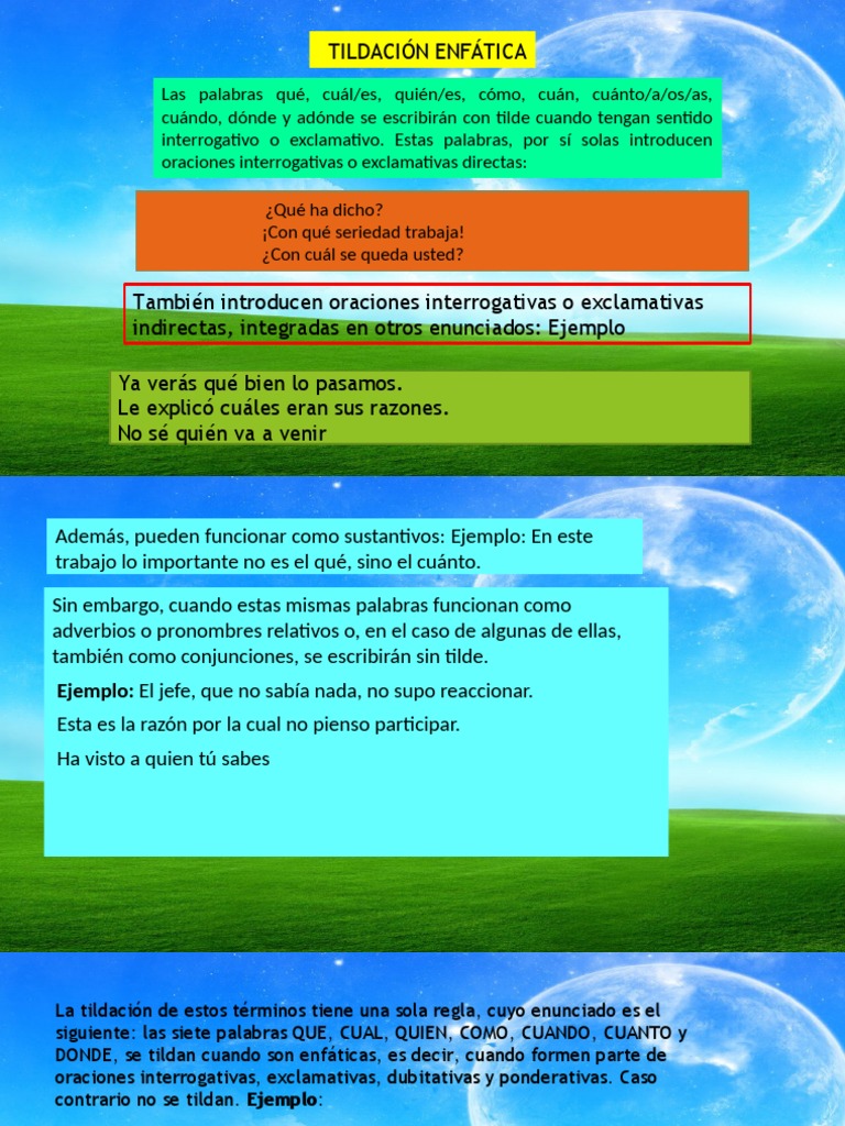 TILDACIÓN ENFÁTICA | PDF