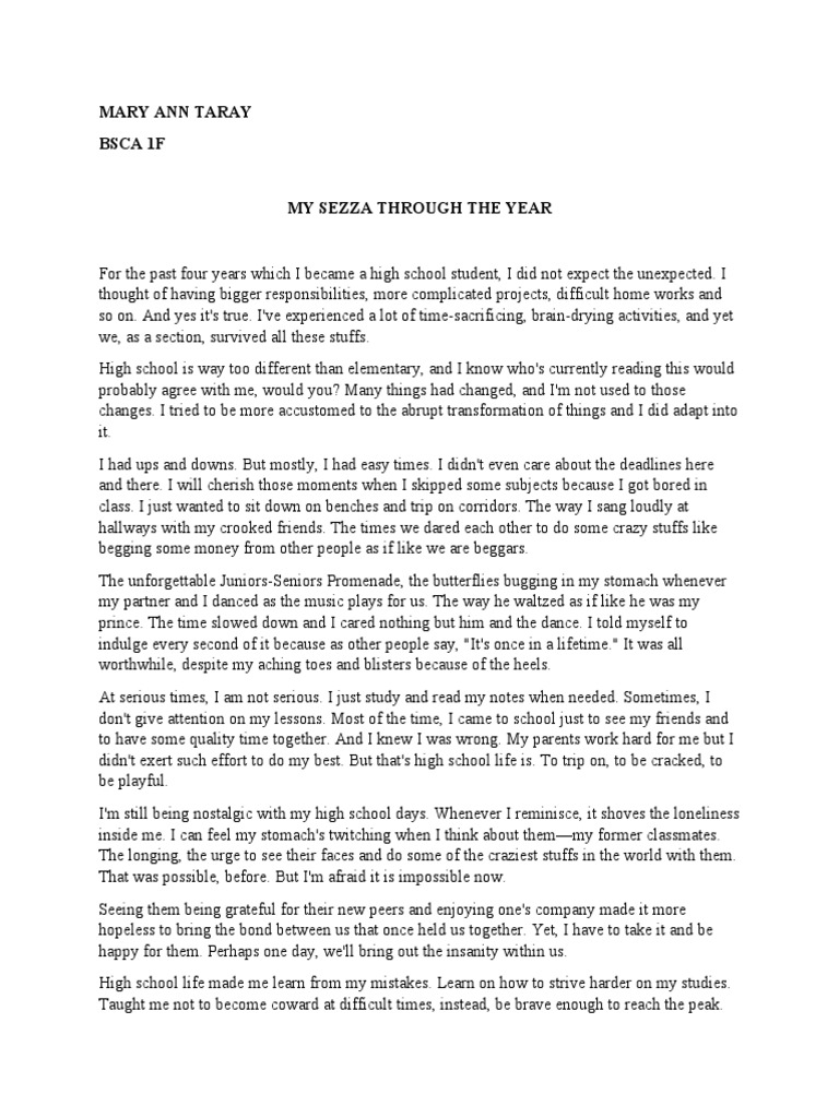 Activity 1 Story of My Life | Download Free PDF | Educational ...