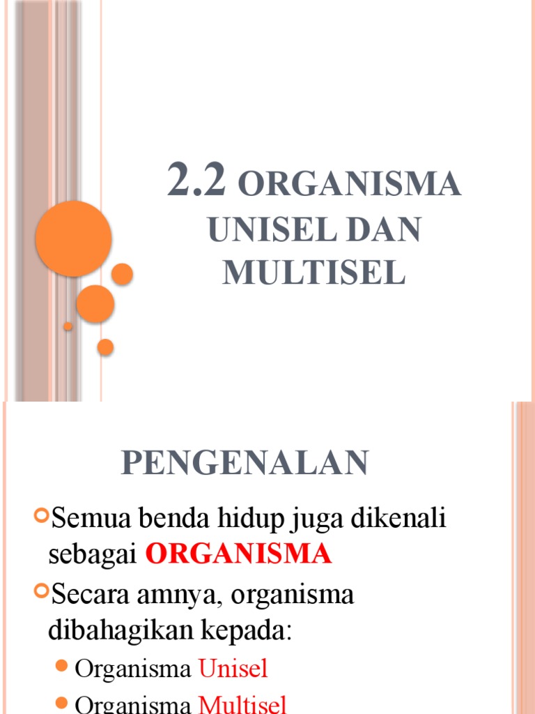 Organisma Unisel Dan Multisel | PDF