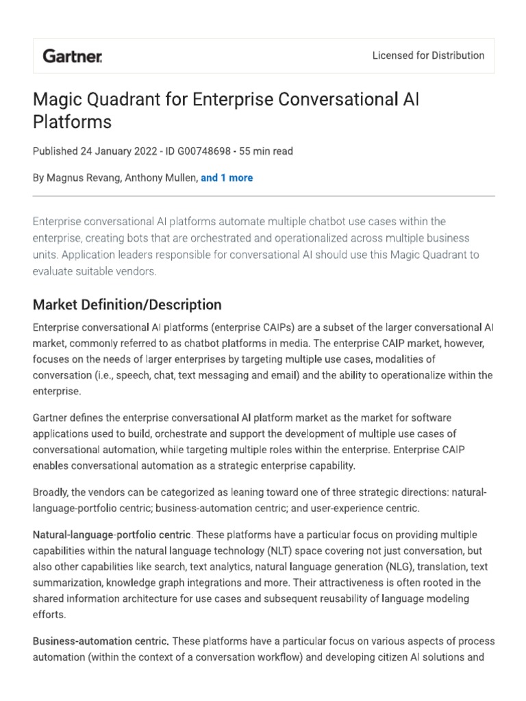 Gartner Conversational AI | PDF