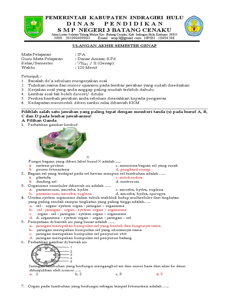Uas 2 Ipa 7 SMP K 13ok | PDF
