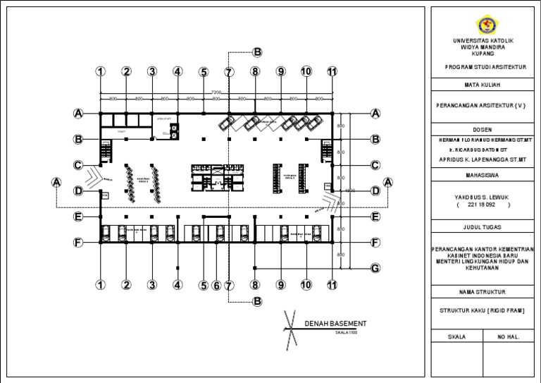 Denah Basement: Herman Florianus Hermans ST - MT Ir. Ricardus Daton ST ...