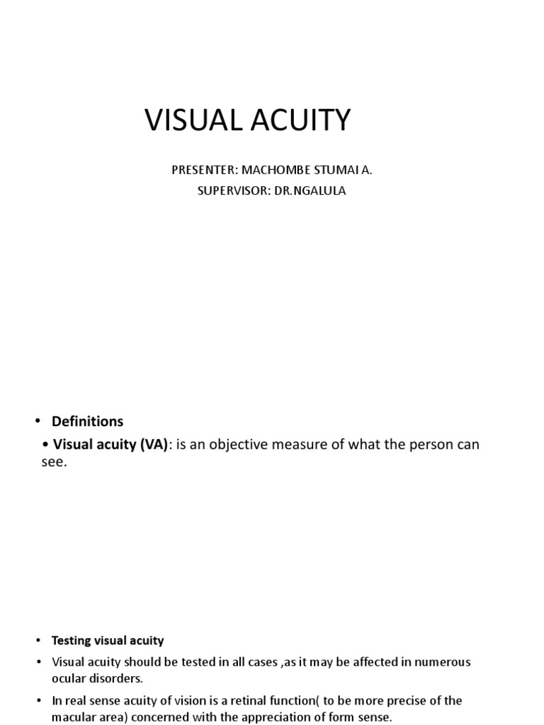 4 - Visual Acuity (Autosaved) - 1 | PDF | Visual Acuity | Human Eye