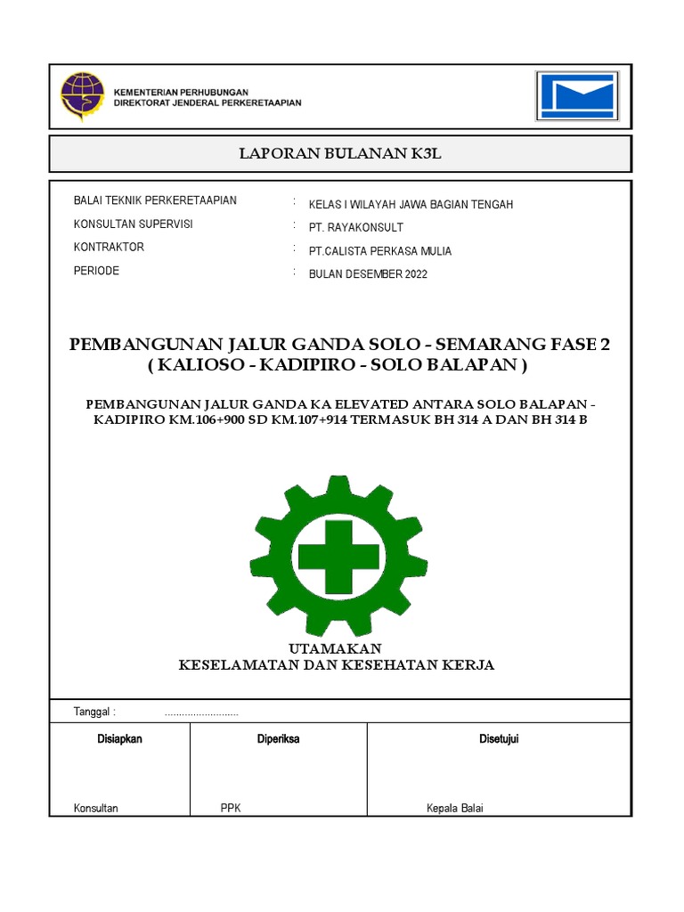 Laporan K3L DJKA DESEMBER | PDF