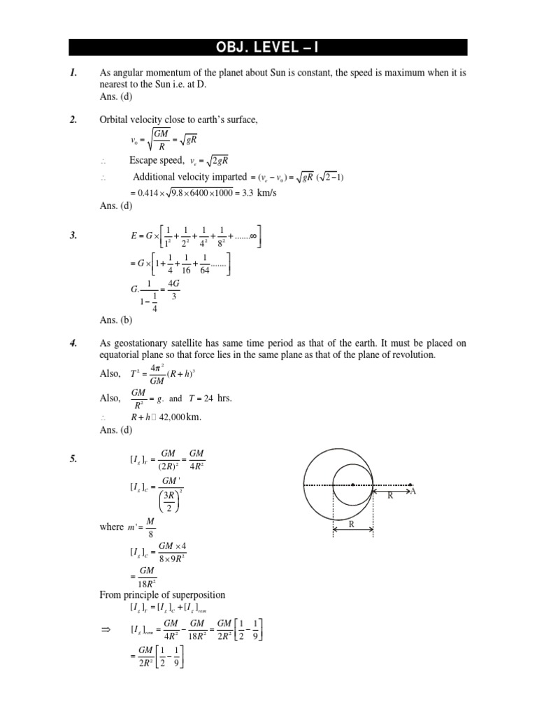 Gravitation-09 - Objective & Subjective | PDF | Applied And ... Gravitation-09 - Objective & Subjective | PDF | Applied And ...