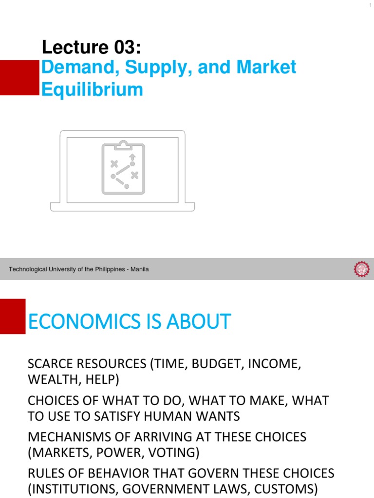 Lecture 03 | PDF | Demand | Supply (Economics) Lecture 03 | PDF | Demand | Supply (Economics)