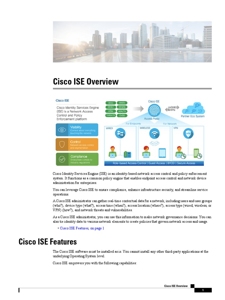 Cisco ISE Overview | PDF | Computer Network | Virtual Private Network