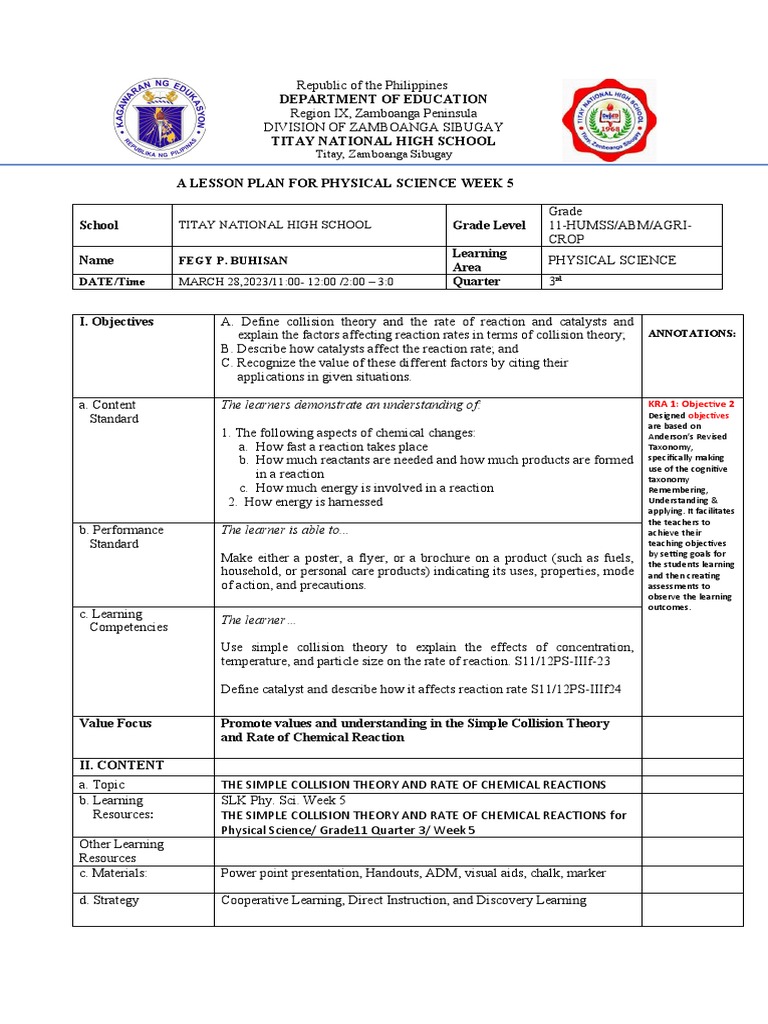 DLP Week 6 | PDF | Catalysis | Chemical Reactions