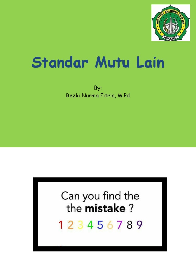 7.standar Mutu Lain | PDF | Bisnis | Pengelolaan Keuangan & Uang