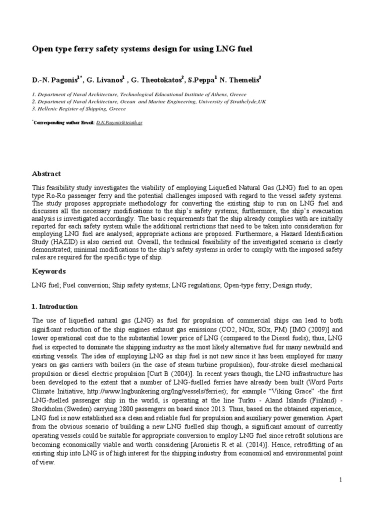 Double Wall Pipe Ventilation System Ferry Safety Systems Design For ...
