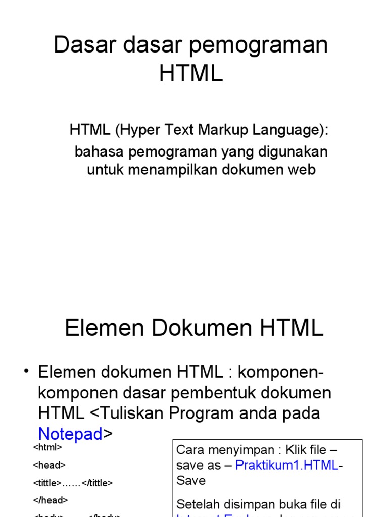 Dasar HTML | PDF