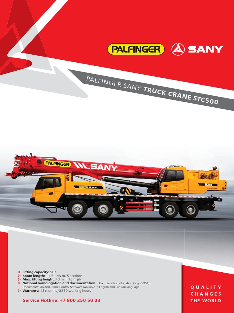 Maintenance Procedures Sany Crane STC-500C Model. | PDF | Crane ...