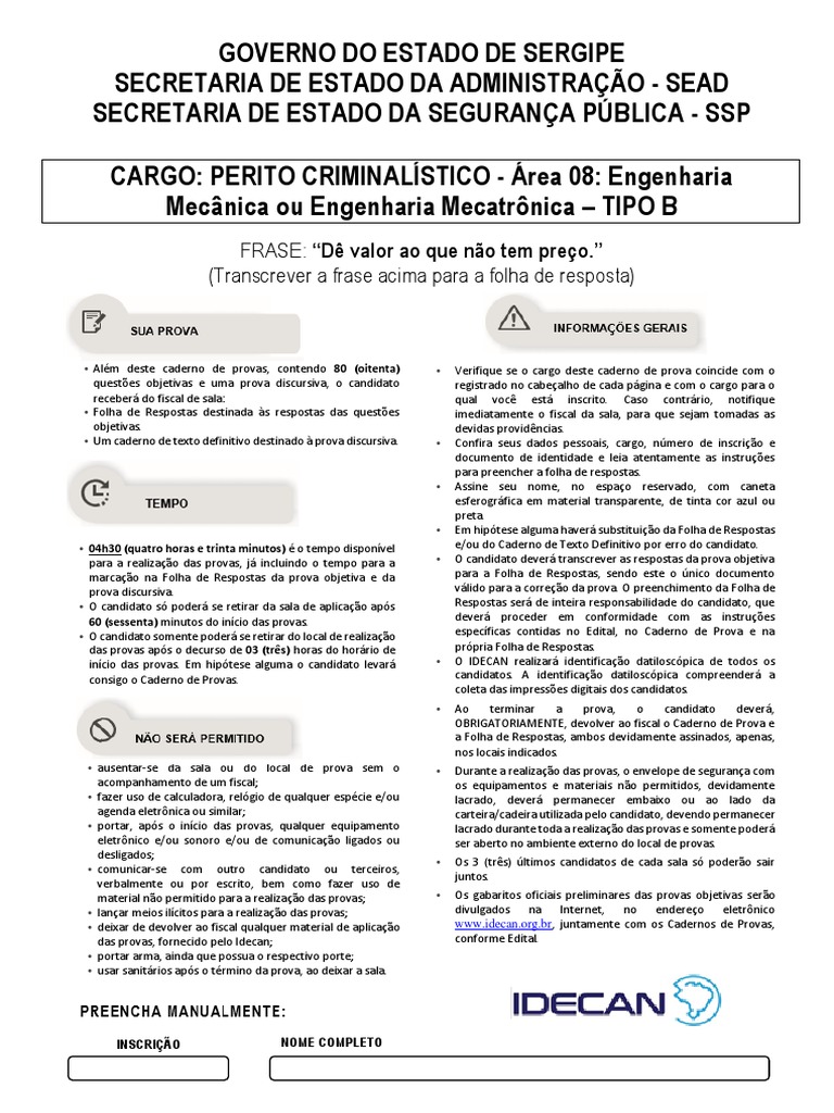 Prova Eng Mec SERGIPE | PDF | Euro | Europa