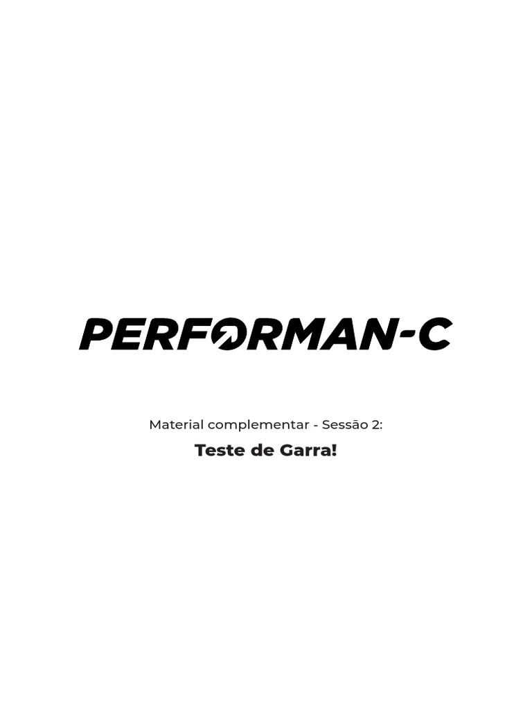 AULA 2 - SESSAO 2 - MATERIAL - Teste de garra | PDF