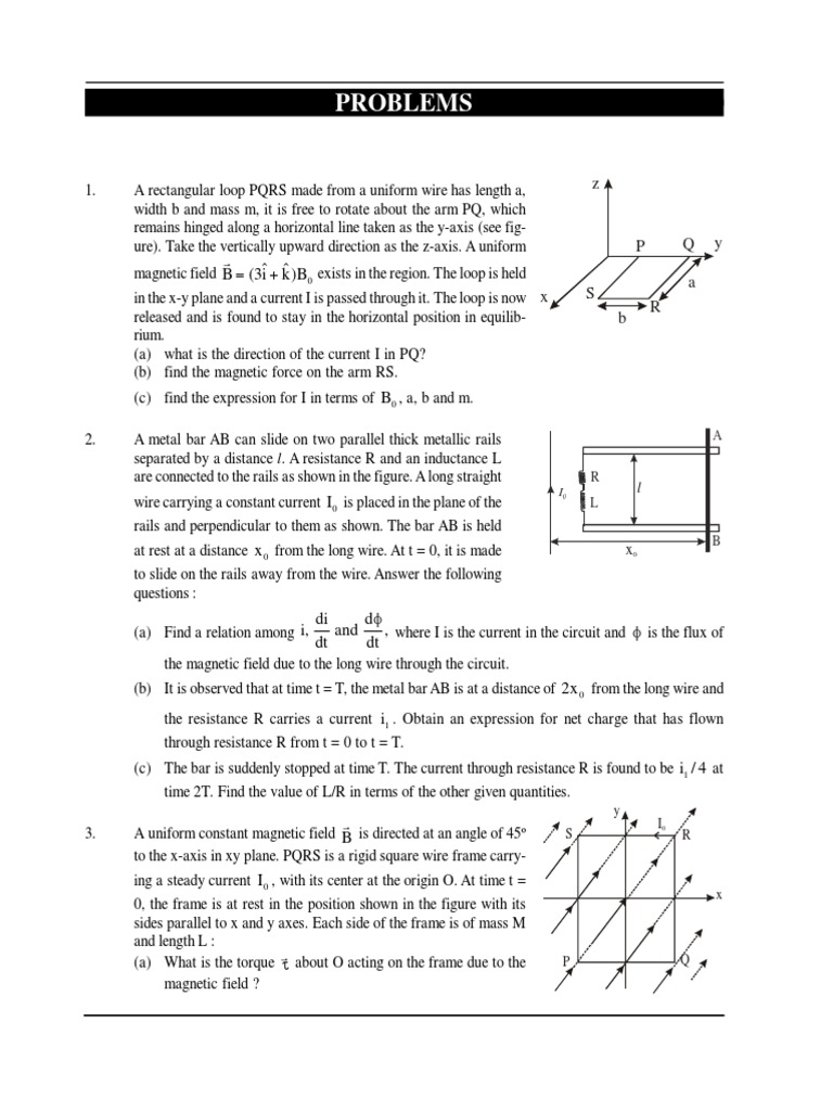 ELECTROMAGNETIC INDUCTION-07-Problem Level | PDF | Inductor | Heat