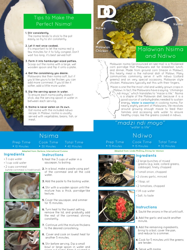 Malawian Nsima y Ndiwo - Recipes Malawi | PDF | Food And Drink | Cuisine