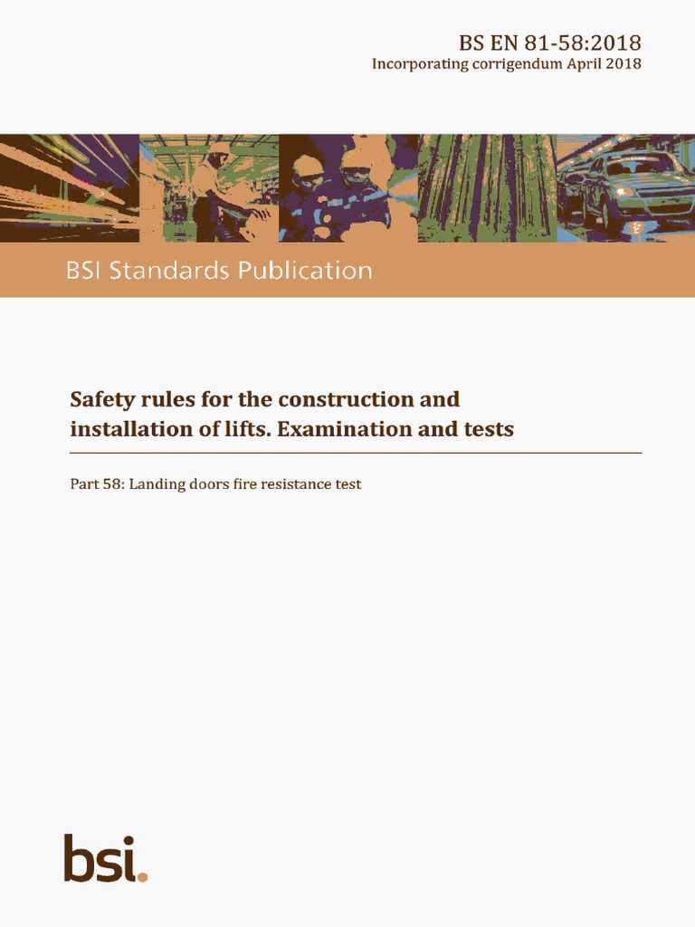 BS en 81-58-2018 | PDF
