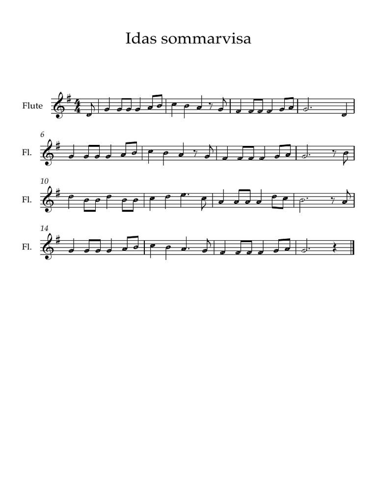 Idas Sommarvisa Melodi | PDF