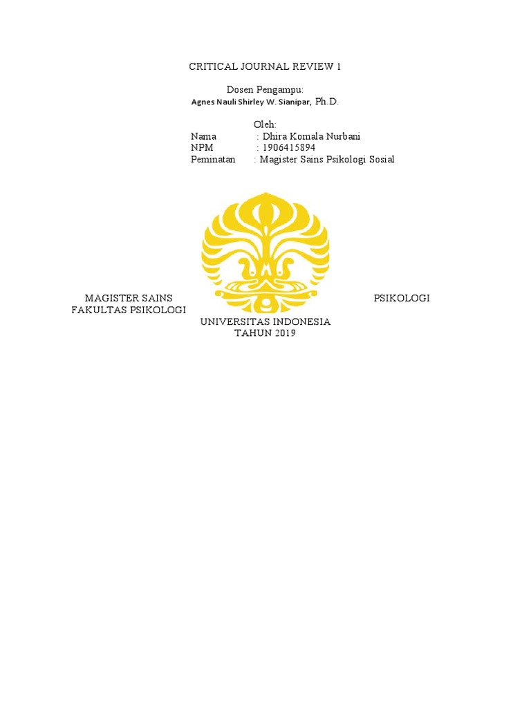 CRITICAL JOURNAL REVIEW 1 | PDF