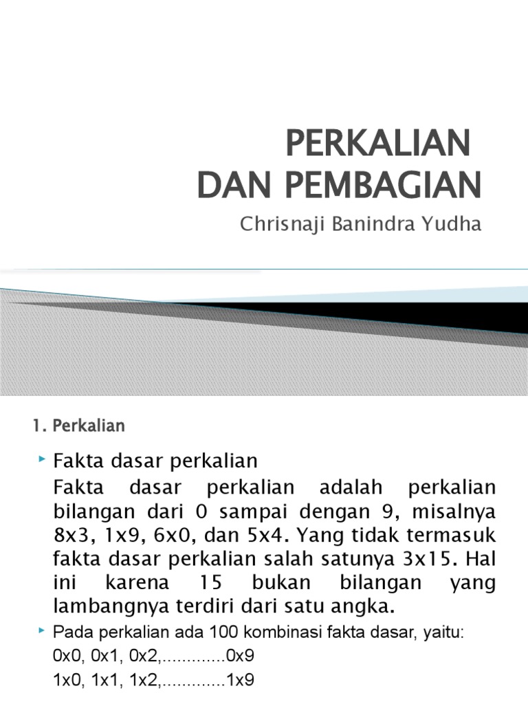 Perkalian Dan Pembagian Serta Bil Bul 2 | PDF