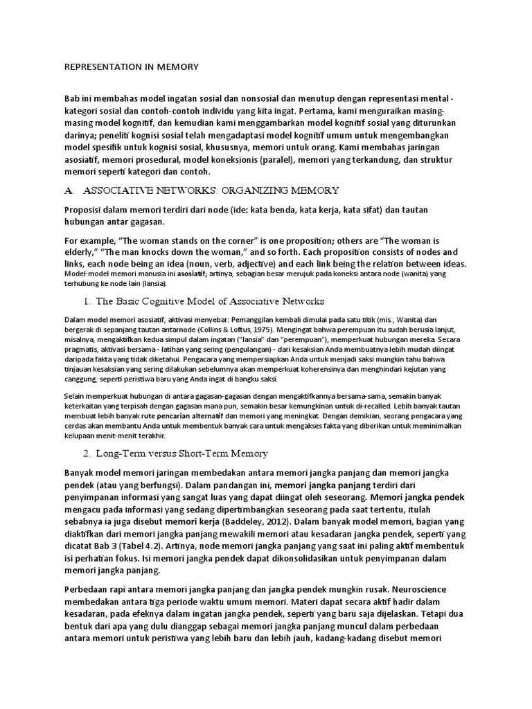 Representation in Memory | PDF