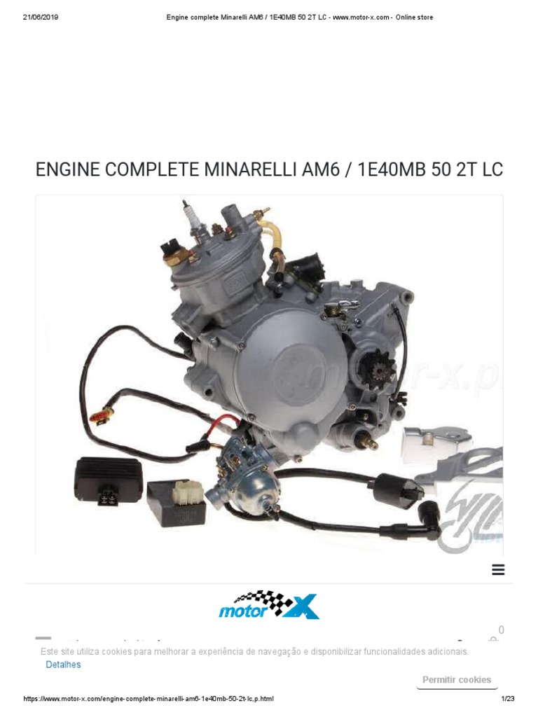 Engine Complete Minarelli AM6 - 1E40MB 50 2T LC - WWW - Motor-X.com ...