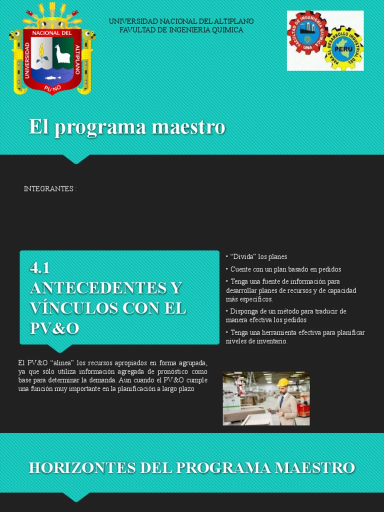 El Programa Maestro | PDF
