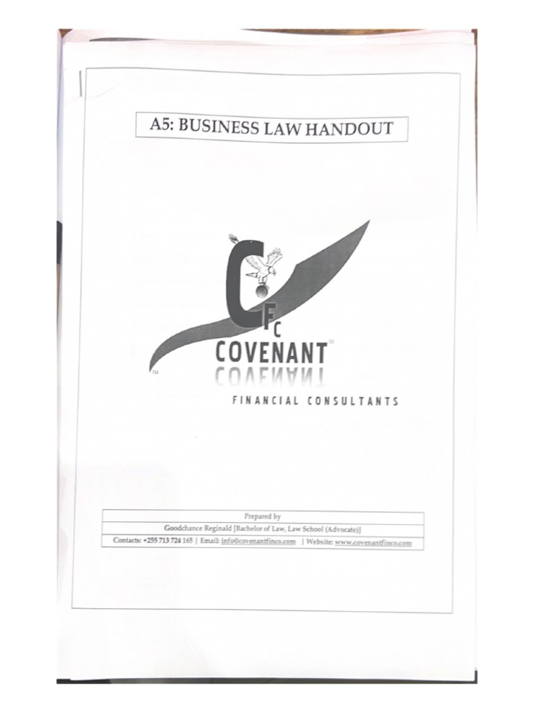 A5 BUSINESS LAW HANDOUT | PDF