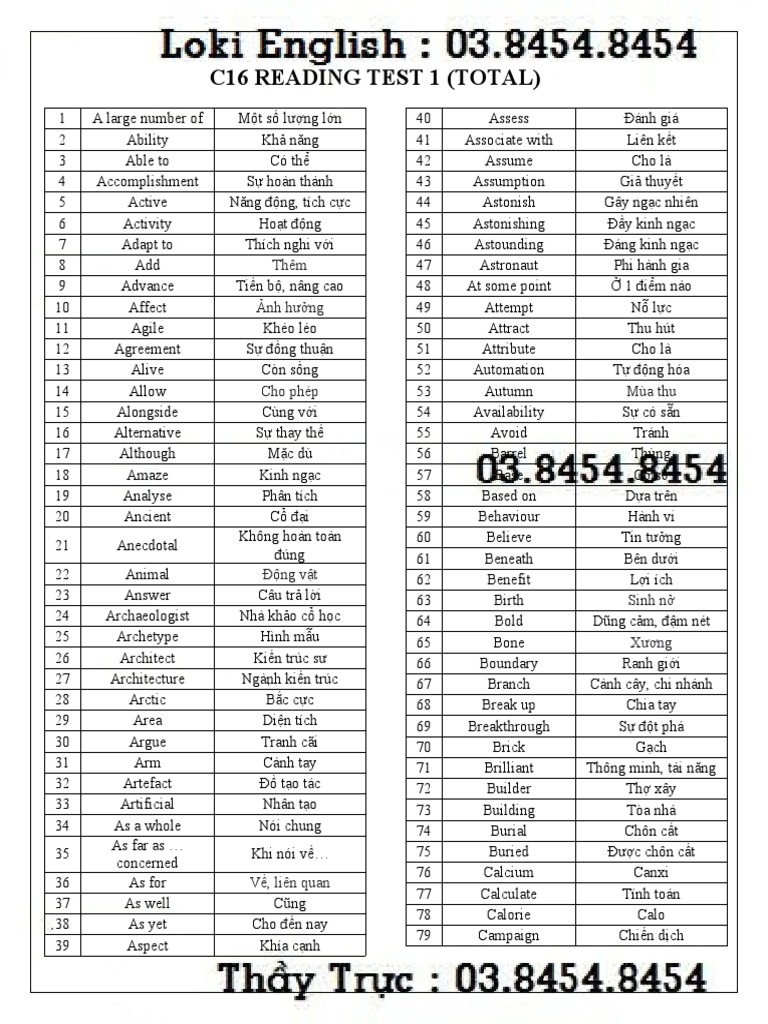 Cam 16 Reading Test 1 (T NG H P T V NG) | PDF