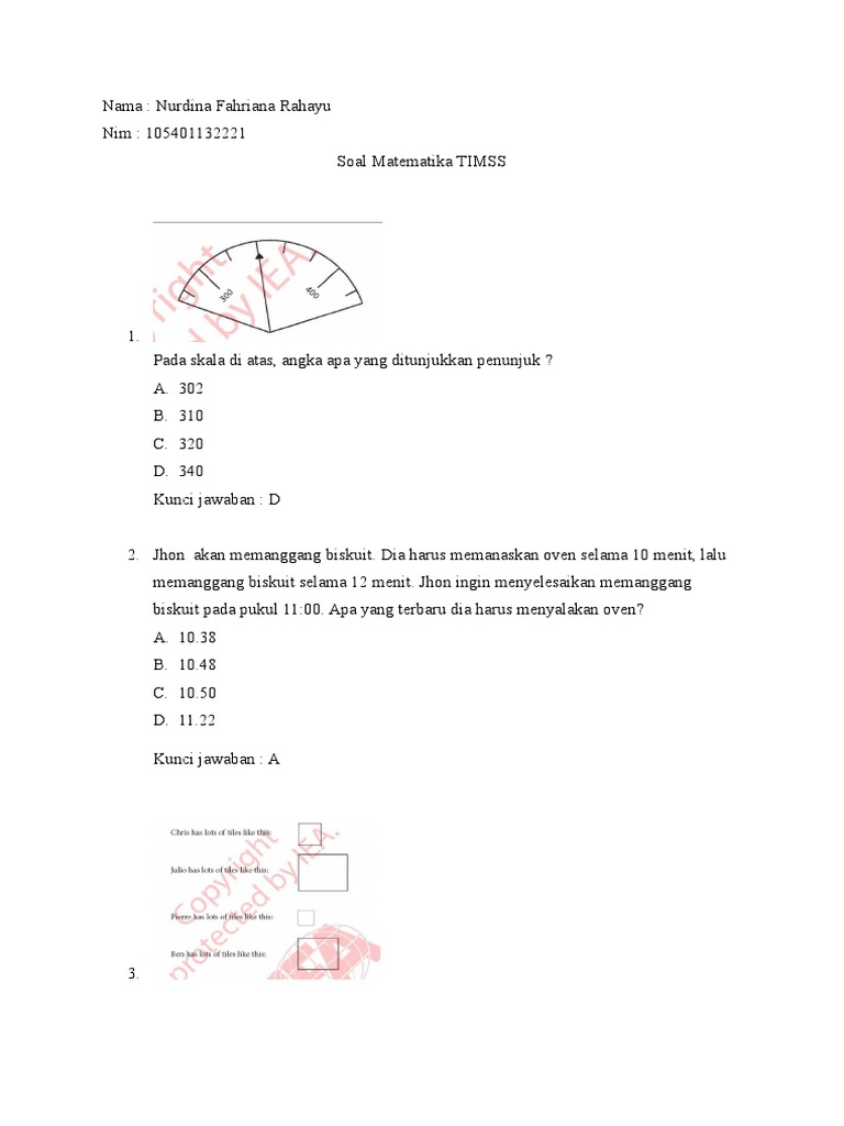Nurdina Fahriana Rahayu - Soal Kloning TIMSS | PDF