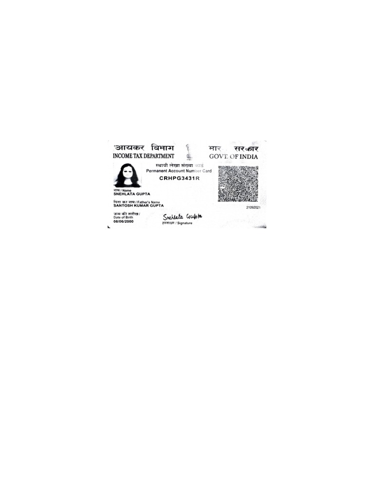 PAN Card Details of Snehlata Gupta | PDF
