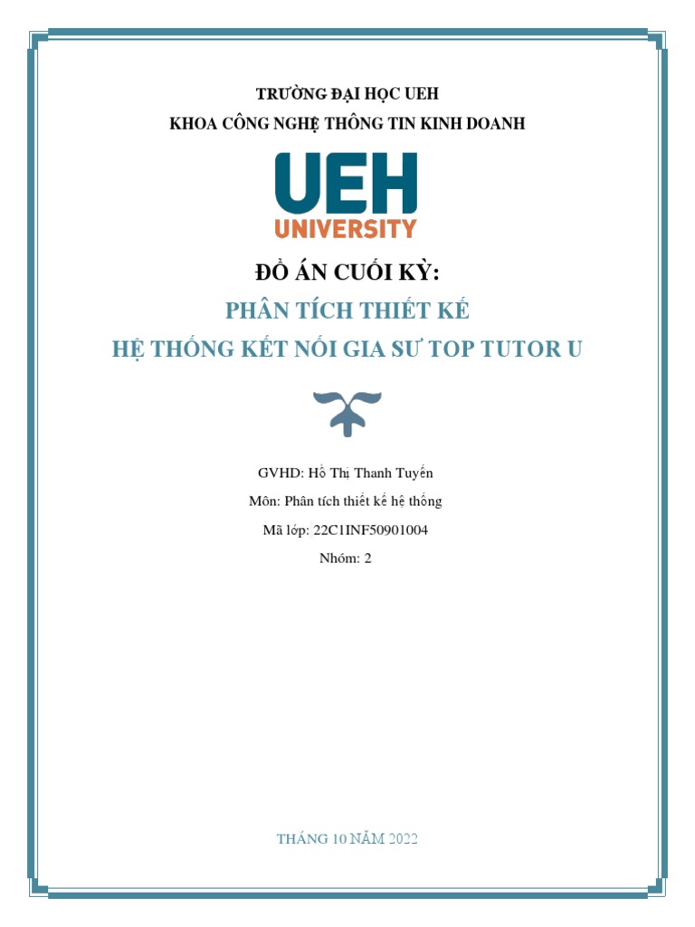 NHÓM02 - PTTK - BÁO CÁO CUỐI KỲ | PDF