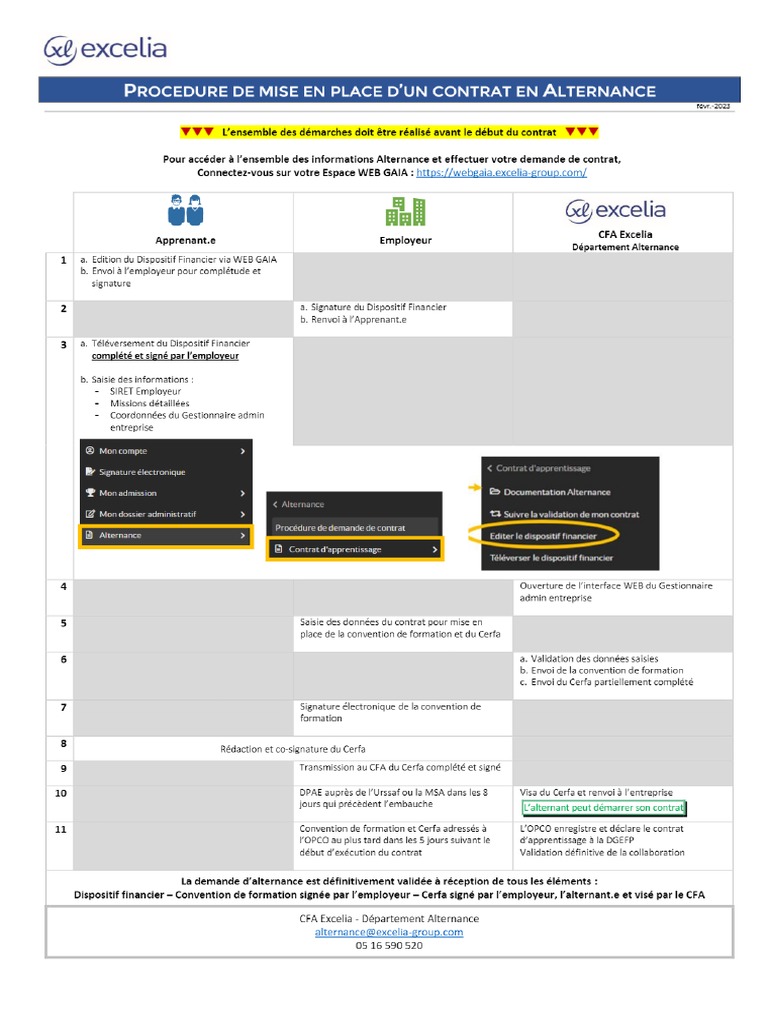 Procedure de Remplissage de Contrat D'apprentissage - SAUSSEREAU ...