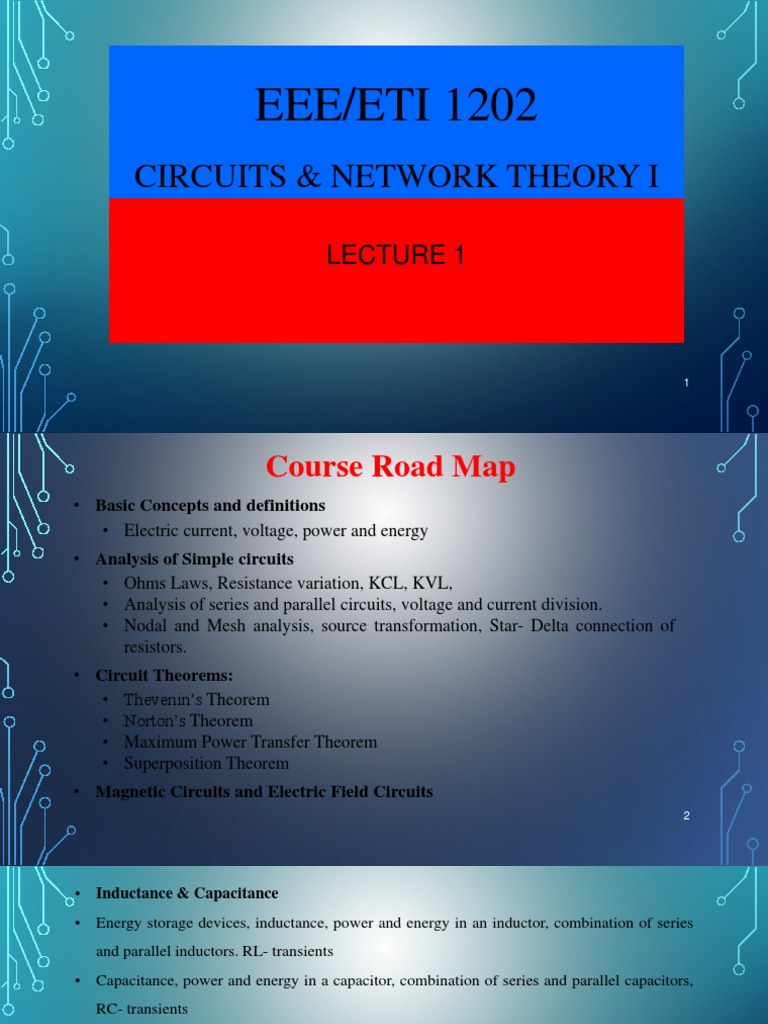 Lecture 1-Electrical Elements - Series & Parallel Circuits. | PDF | Electric Power | Electrical ...