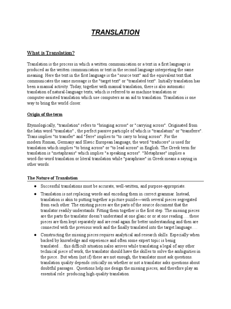 TRANSLATION | Download Free PDF | Translations | Patent TRANSLATION | Download Free PDF | Translations | Patent
