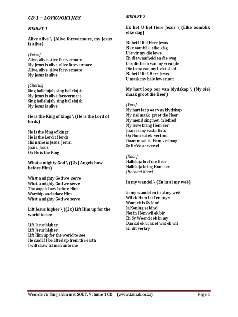 Sing Saam Sout Vol 1 CD 1 en 2 | PDF | Worship | Religious Belief And ...