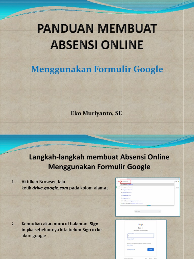 Cara Membuat Absensi Online di Google Form | PDF