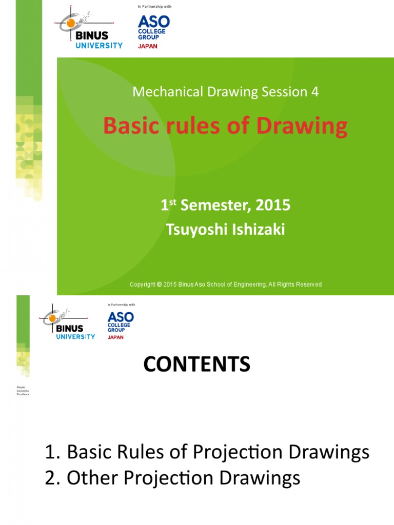 Mechanical Drawing S4 Basic Rules of Drawing | PDF | All Rights ...